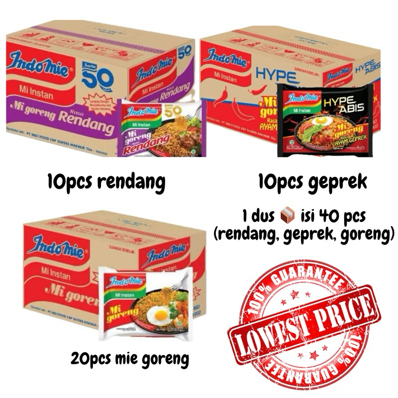 Indomie Fried And Gravy 1 Box And MIX/INDOMIE 1 Box MIX 4 INDOMIE 1 Box ...