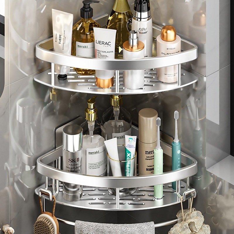 Multipurpose Corner Shelf Space Aluminum Rack Multifunction Corner ...