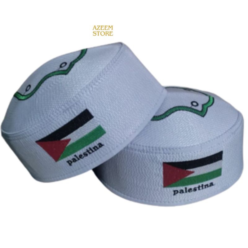 Habib peci with Palestinian motif/Hajj peci | Shopee Singapore
