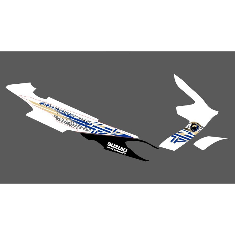 Skywave FONT HAYATE TRANSPARENT STICKER STRIPING | Shopee Singapore