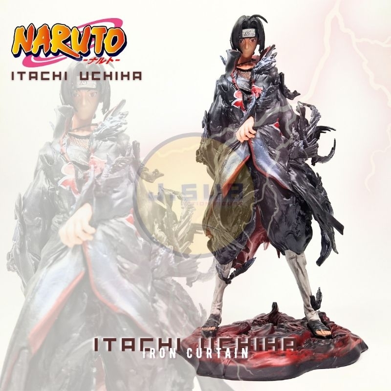 Itachi Uchiha Statue Naruto Iron Curtain Studio Action Figure | Shopee ...