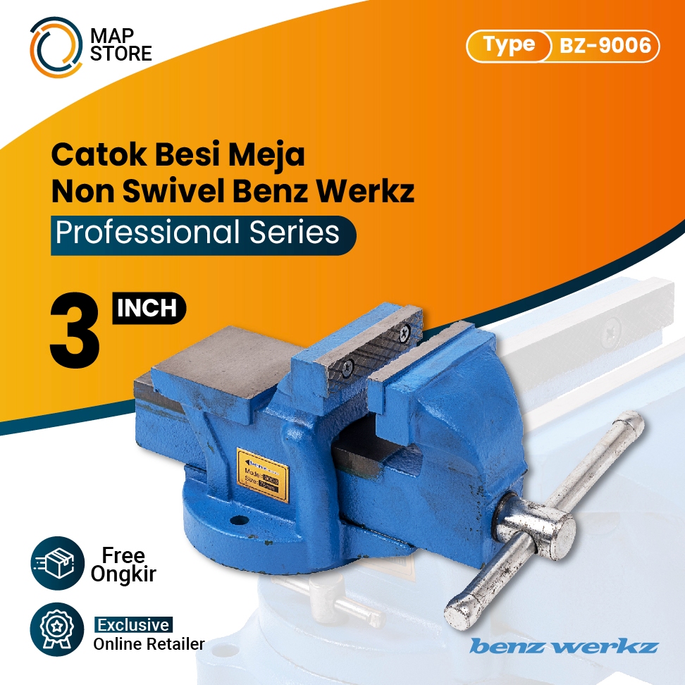 Vise / Iron Vise 3" / table Vise / Vice table Benz Werkz 3 inch 9006 ...