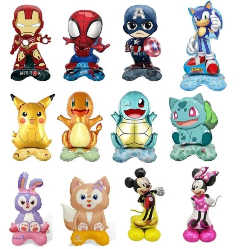 Iron Man Character Foil Balloons Spiderman/Pokemon/Mickey/Minnie/Stella ...