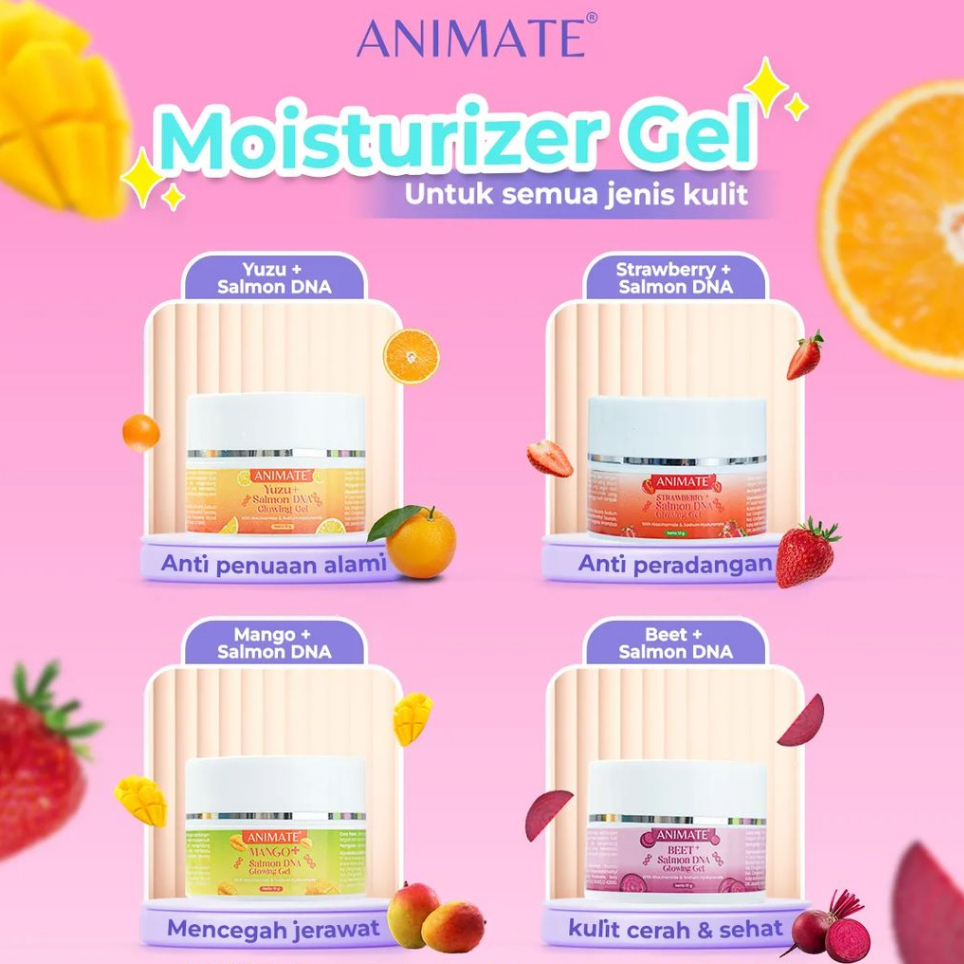 Animate Glow Gel Moisturizer 10gr Yuzu Salmon DNA | Beet Salmon DNA ...