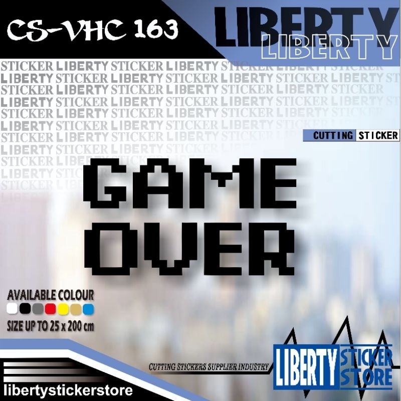Game over cutting sticker | Game over cutting stickers | Retro game ...