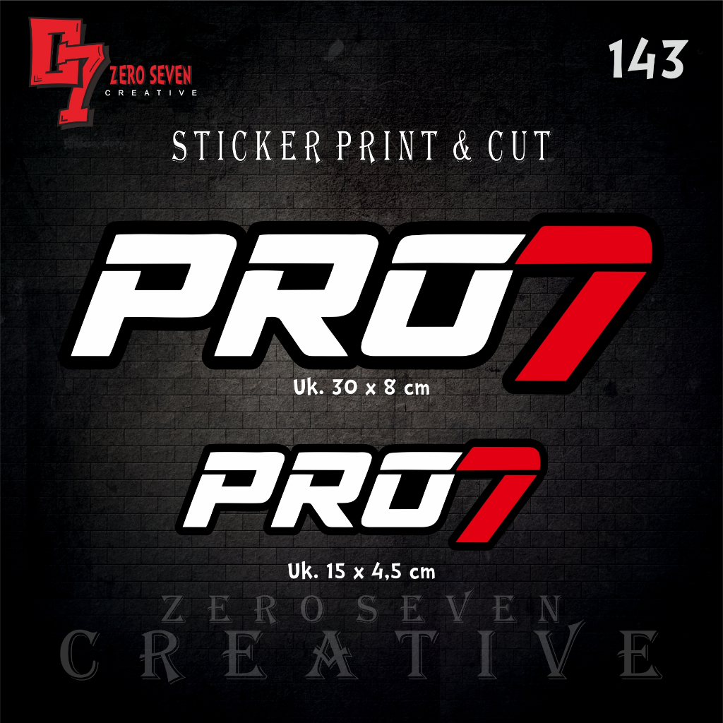Pro 7 CAR GLASS STICKER / RACING / CAR STICKER / AESTHETIC / VYNIL ...