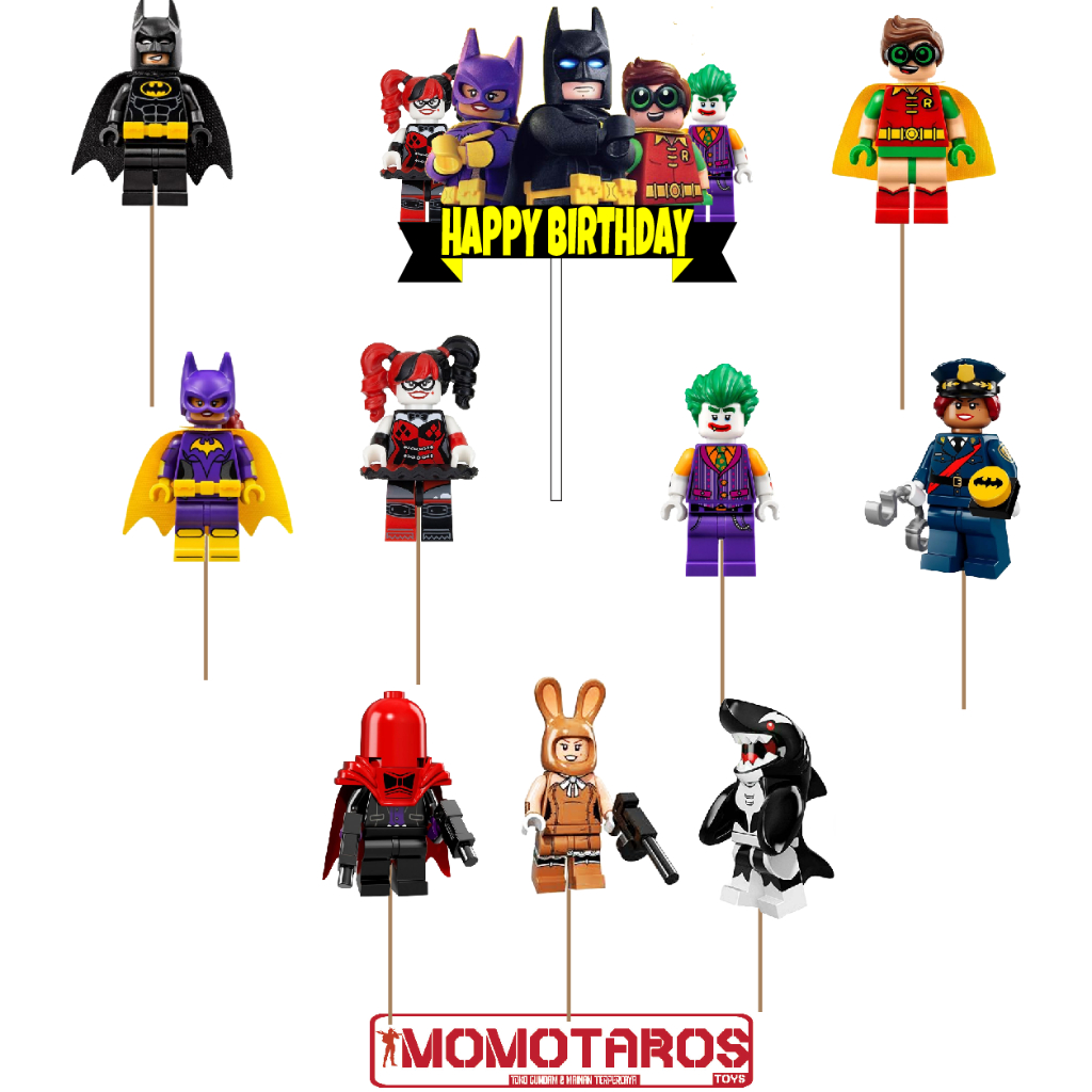Lego Batman the movie cake Topper contains 10 pcs | Shopee Singapore