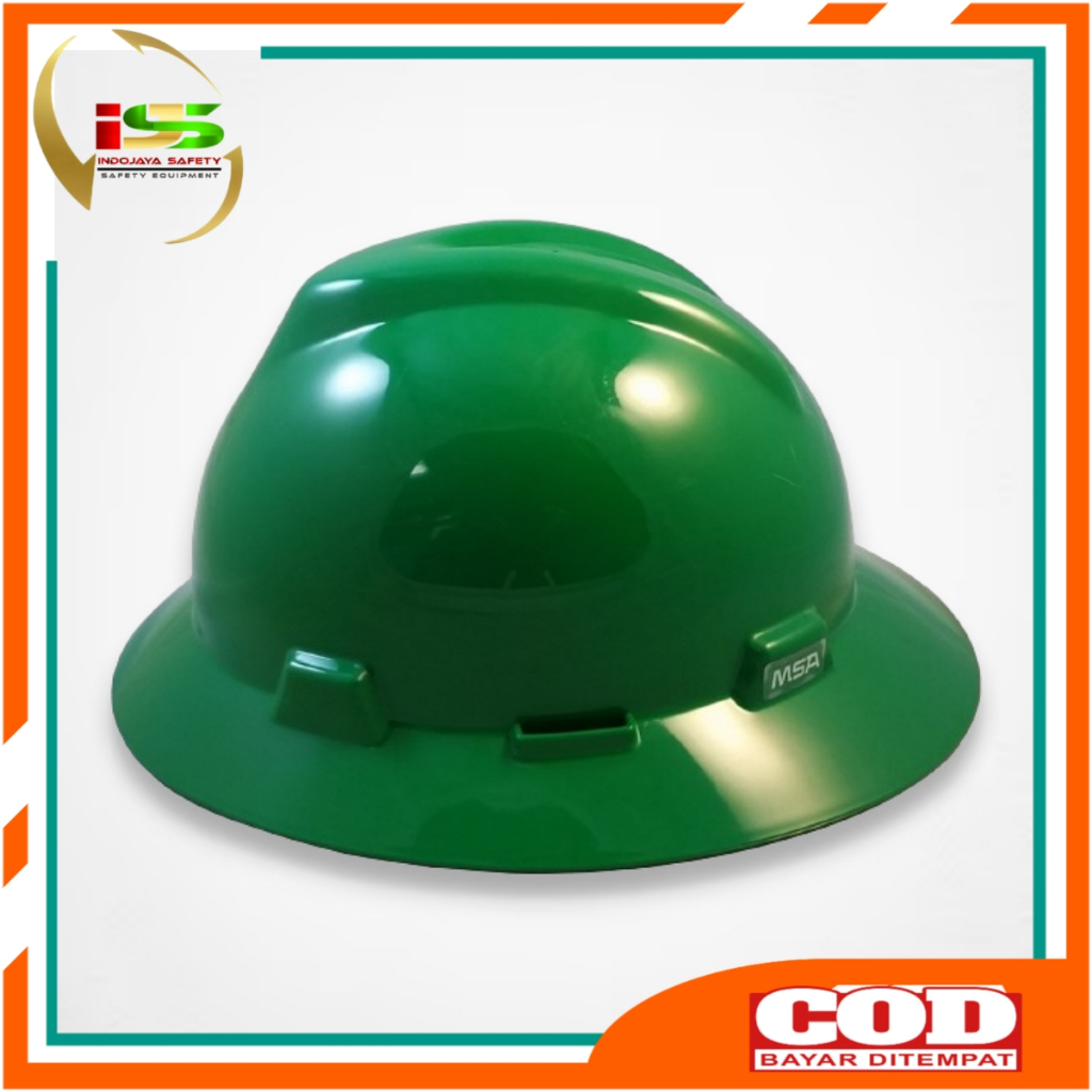 LOKAL HIJAU MSA Full Brim Fastrack Safety Helmet Original Safety Helmet ...