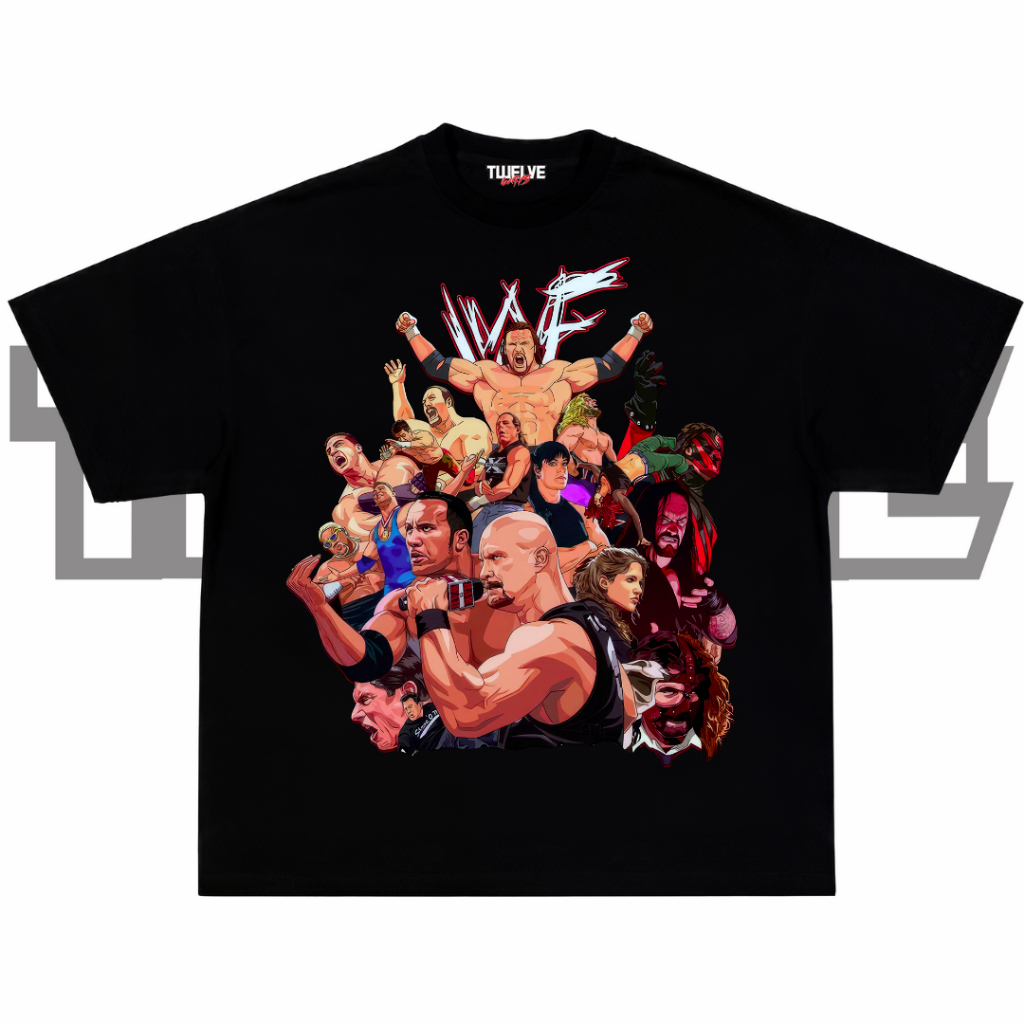 WWE LEGENDS Oversize T-Shirt | Black Wash | Smack Down Aesthetic T ...