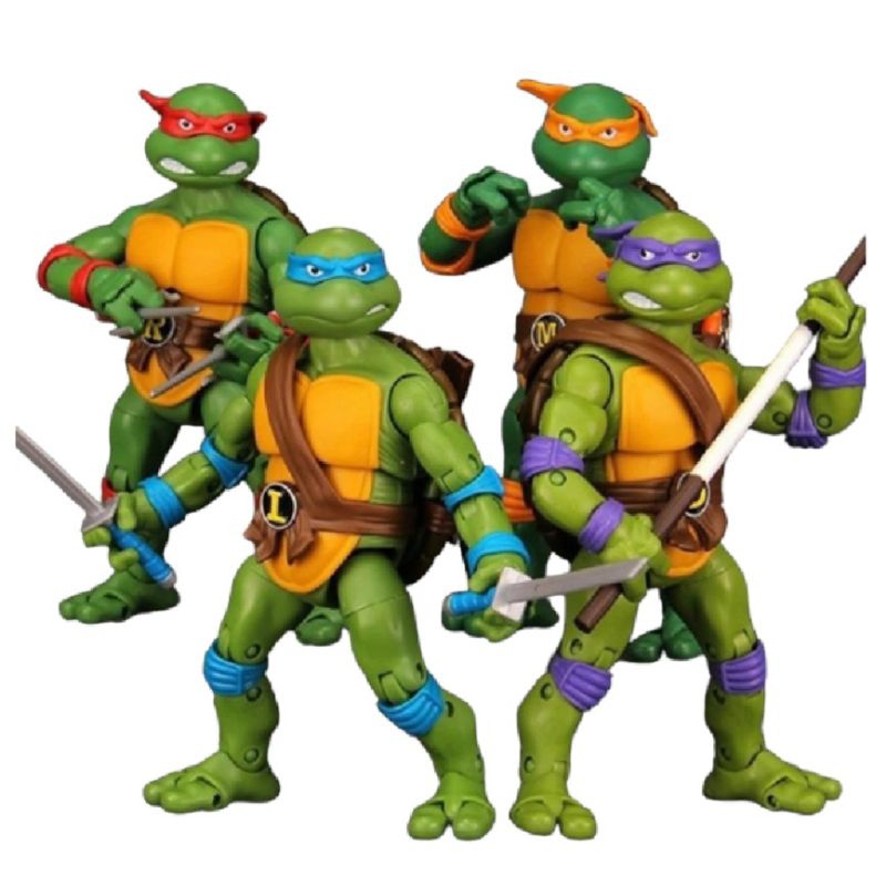 Action Figure Set of 4 Teenagers Mutant Ninja Turtles Articulated ...