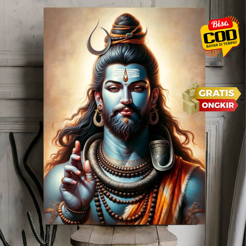 HIASAN DINDING Poster Image Of God Shiva Aesthetic Wall Decoration From ...