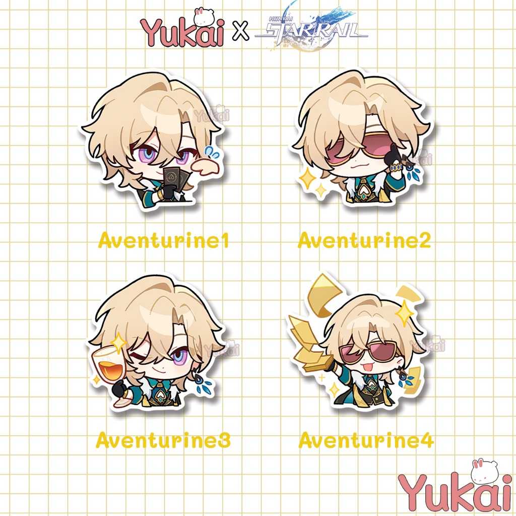 Aventurine Honkai Star Rail (HSR) Premium Sticker, Waterproof Anime ...