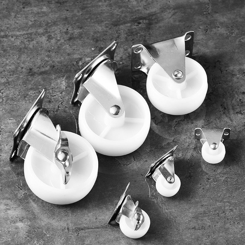 White Nylon Caster Wheels / Caster Wheels / Trolley Wheels Sizes 1”, 1. ...