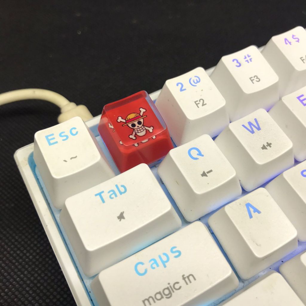 One Piece Logo Artisan Resin Keycap For Cherry MX Mechanical Keyboard ...
