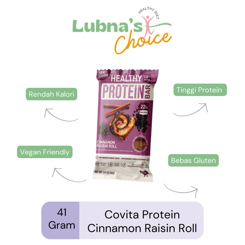 Covita Protein Bar - Cinnamon Raisin Roll | Shopee Singapore