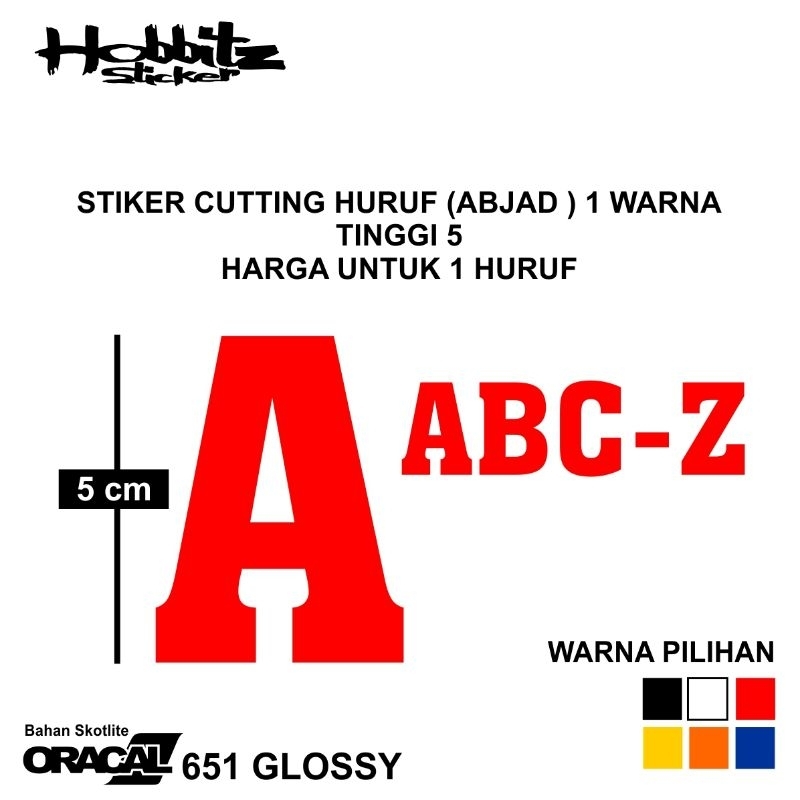 Unit Letter Alphabet STICKER 5cm High STICKER CUTTING | Shopee Singapore
