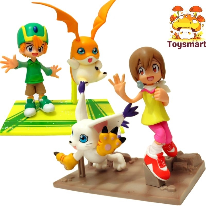 Digimon Action Figure Set Taichi Yamato Sora Gabumon Digimon Adventure ...