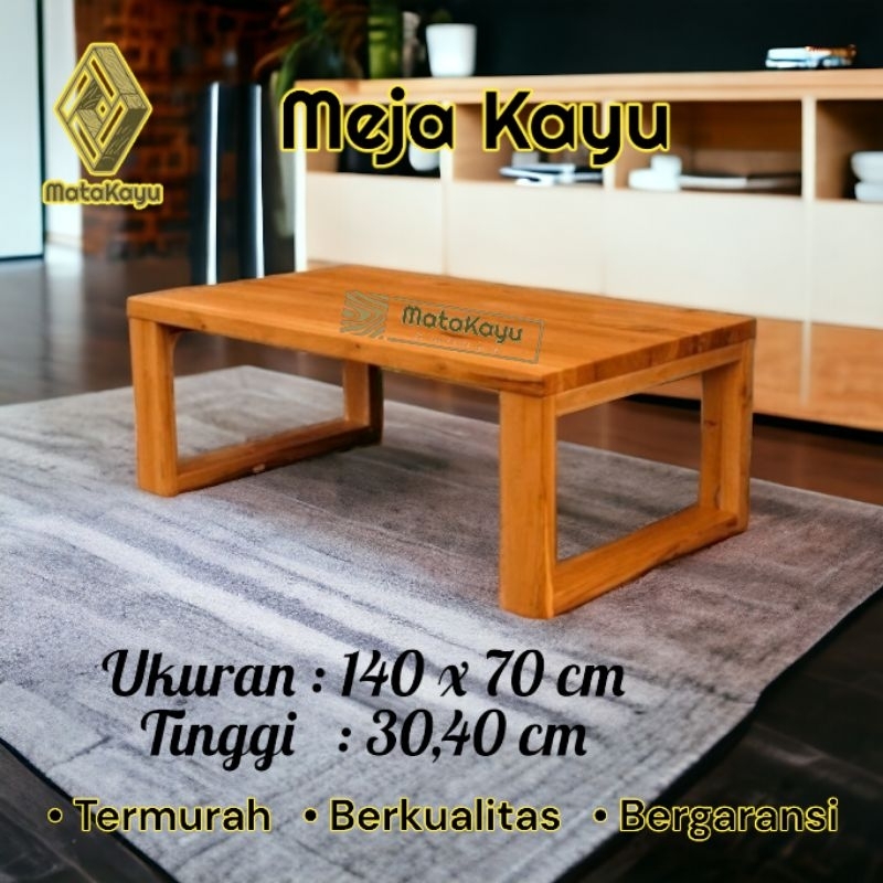 KAYU Guest table 140 x 70 cm wooden lesehan table coffee table laptop ...