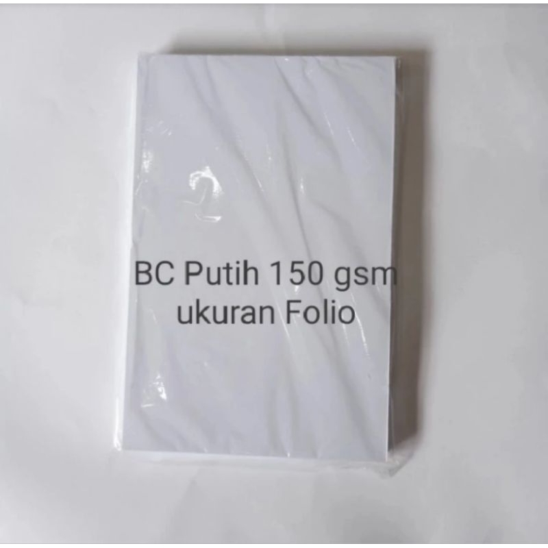 (100 lbr) Binding Paper BC F4 Manila Brief Card White size Folio F4 Fl | Shopee Singapore