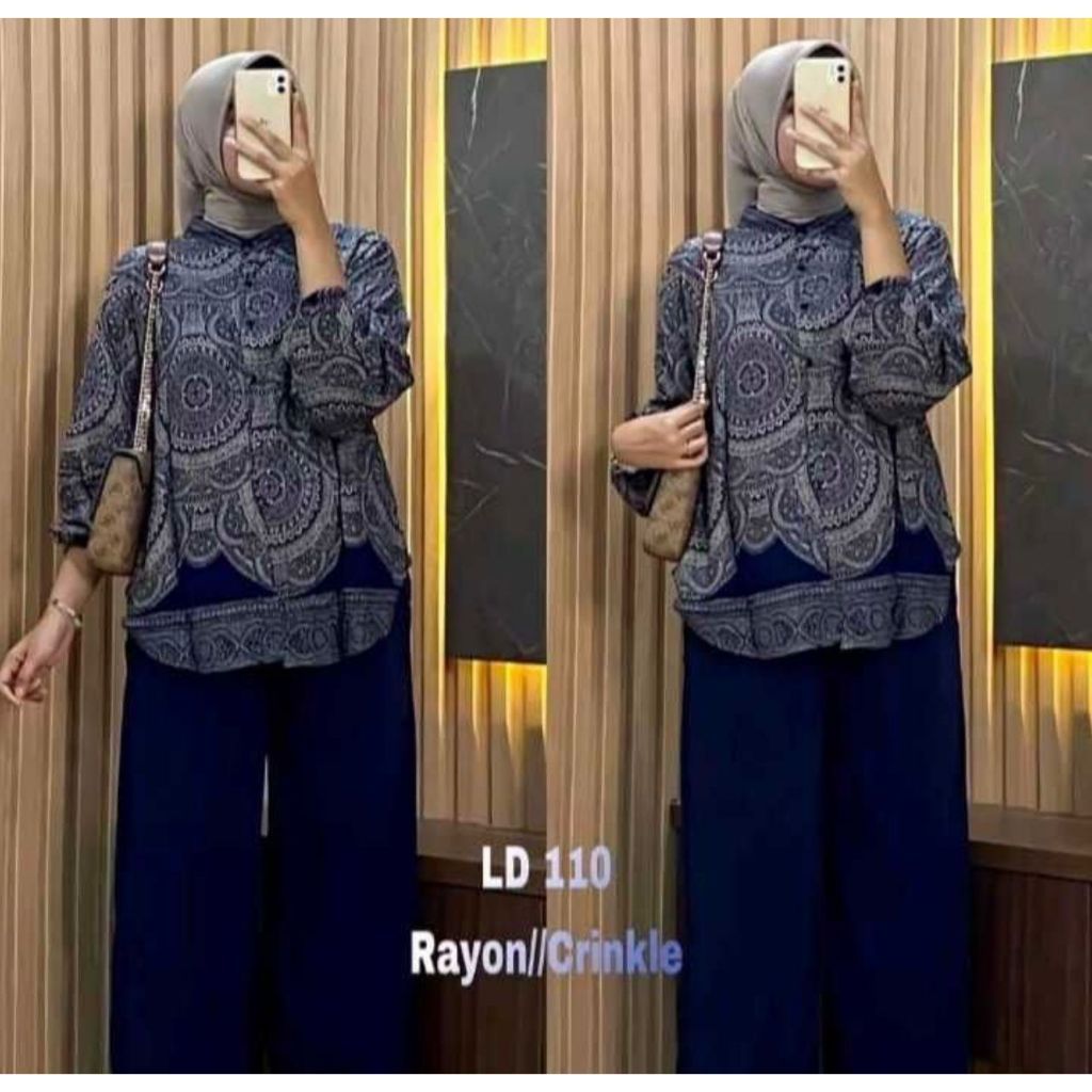 Rayon Work BATIK SET MIX CRINKLE FIT TO LD 115 // FORMAL SET // BATIK ...