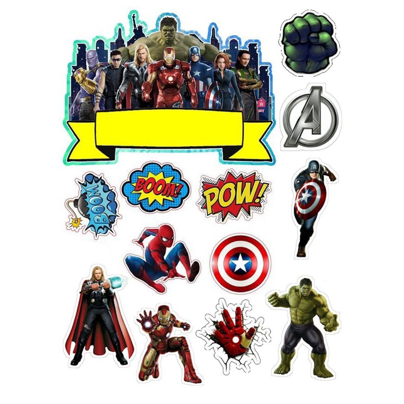 Avengers Topper / Happy Birthday Cake Topper Can Request Name and Age ...
