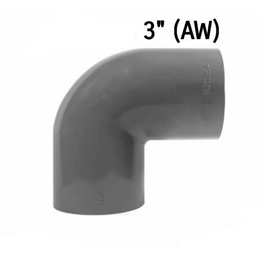 Elbow Knee Keni 3 inch AW Pipe Connection PVC Pipe Fittings | Shopee ...