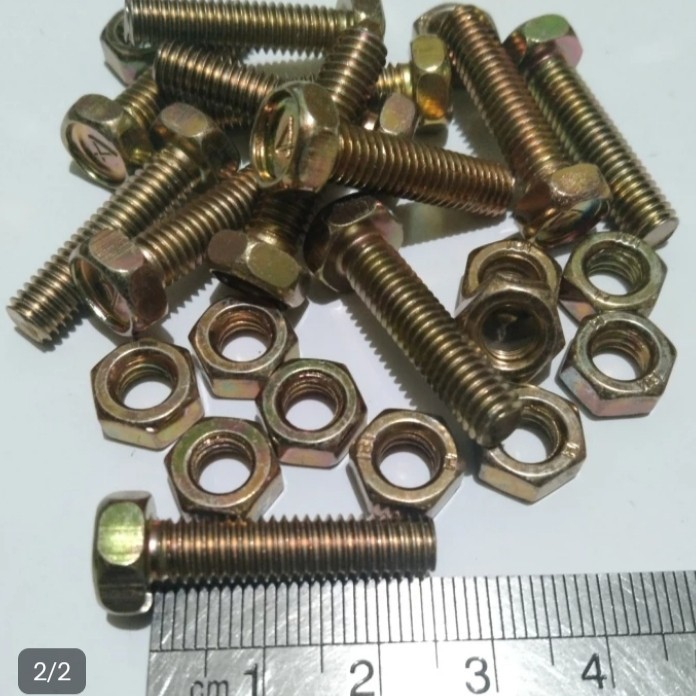 Yellow nut bolts M6 M8 M10 Various sizes | Shopee Singapore