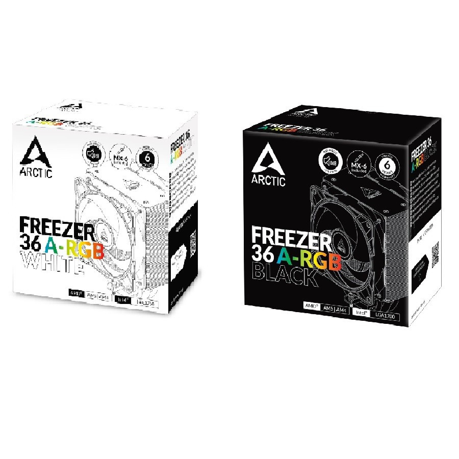 Cpu Cooler ARCTIC Freezer 36 ARGB - WHITE / BLACK | Shopee Singapore
