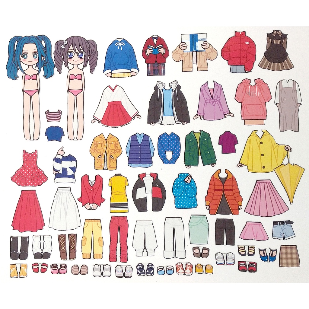 Busy Page Bp Bpan People Educational Toys Paper Doll Disassembling and ...