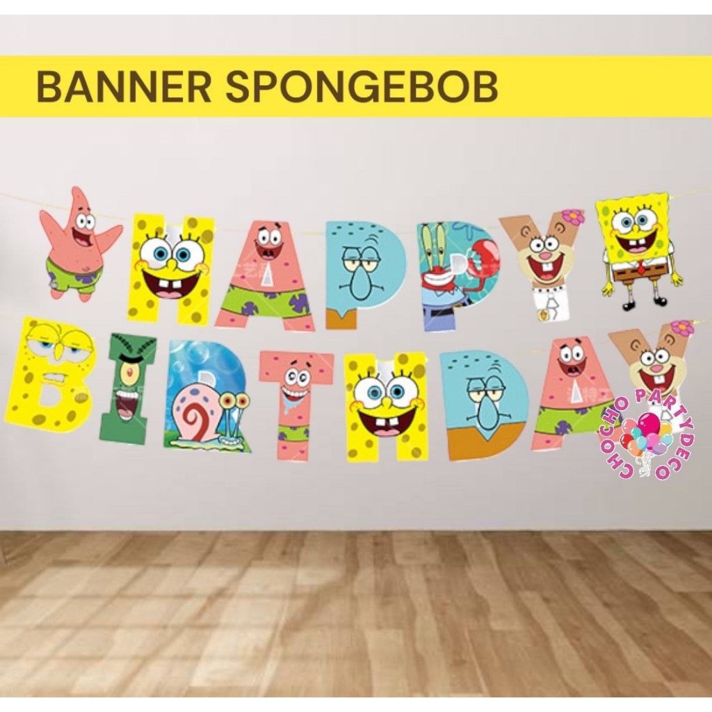 Bunting Flag Spongebob SQUAREPANTS/Patrick's Spongebob SQUAREPANTS ...