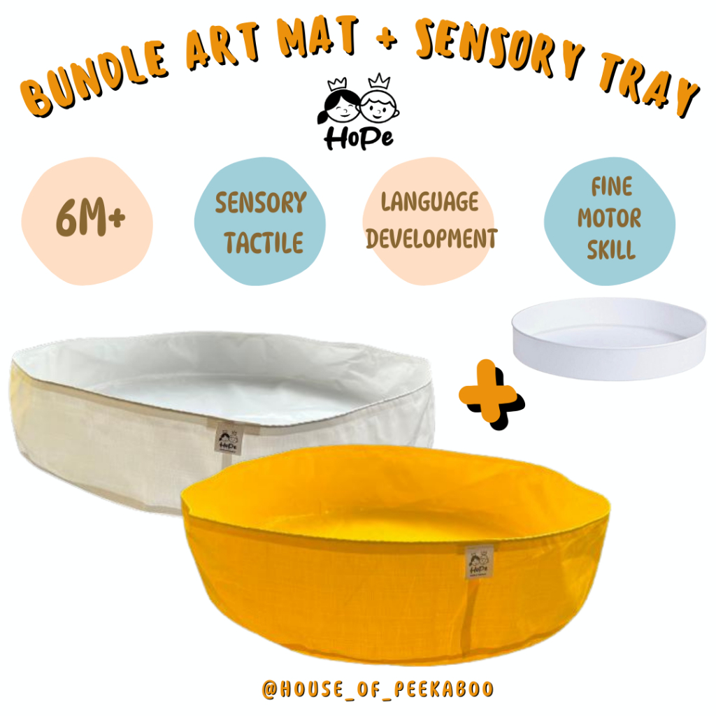 [House of Peekaboo] Bundle Set Art Mat + Sensory Tray Sensory Play ...