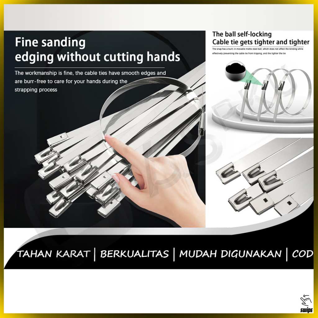 Reuseable Stainless Steel Cable Ties Can Be Used Repeatedly. Anti-Rust ...