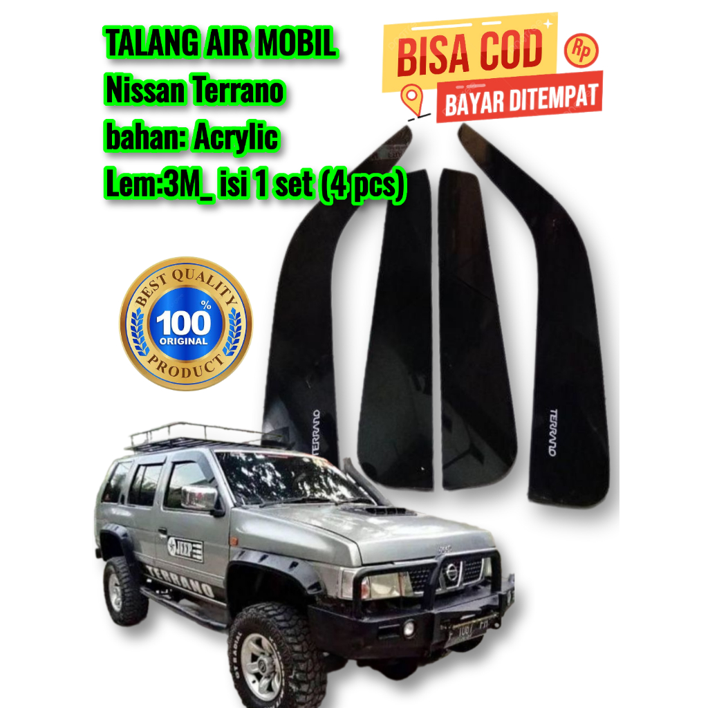 Nissan Terrano car water gutters slim/jumbo & flat/flat models 1 set 4 ...