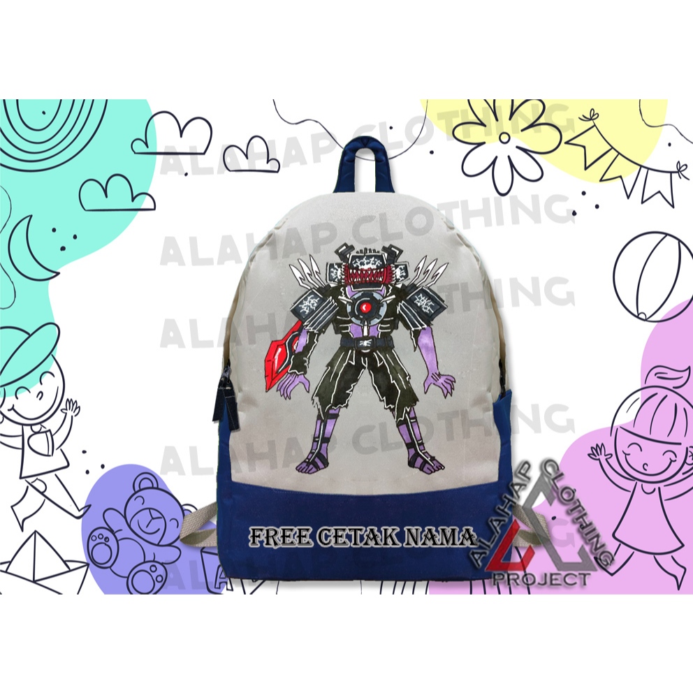 Titan TV MAN Backpack KIDS School Bag SKIBIDI TOILET TITAN TV MAN ...