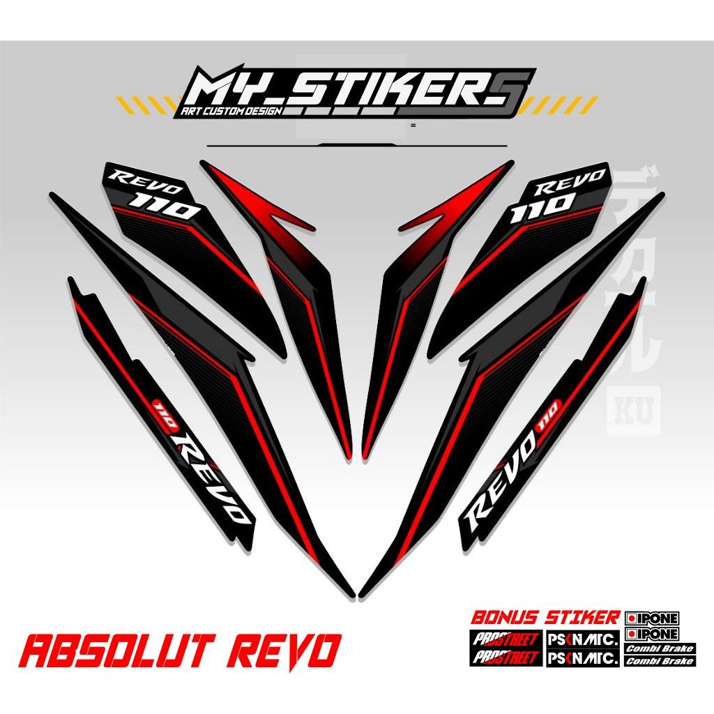 Striping Absolute Revo 110/Honda Revo/Honda Wave Malaysia | Shopee ...