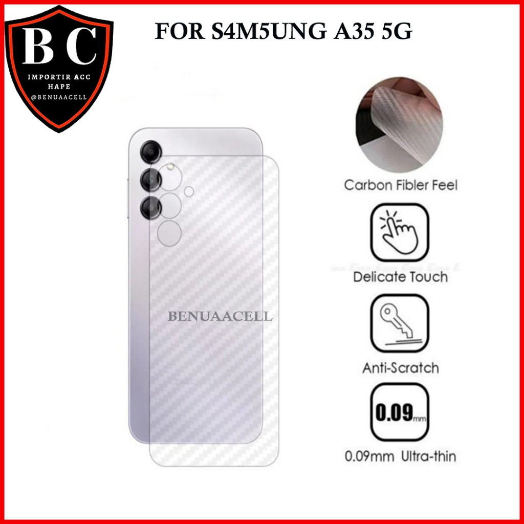 SKIN CARBON SAMSUNG A36 A35 5G A34 5G - ANTI-SCRATCH BACK SAMSUNG A56 ...