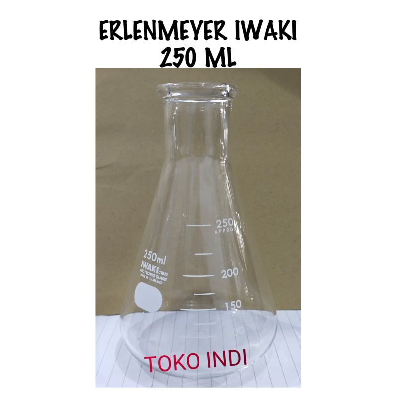 Erlenmeyer IWAKI & PYREX 250 ml/Erlenmeyer Glass/Erlenmeyer | Shopee ...