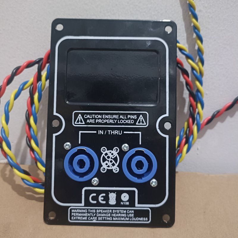 Speaker BOX PLATE 14x9CM TWO HOLES SPIKON SOCKET TWO OUTPUT ASSEMBLY ...