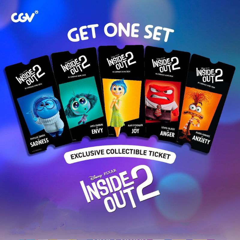 Inside Out 2 Exclusive Collectible Ticket Disney Pixar Anger Joy ...