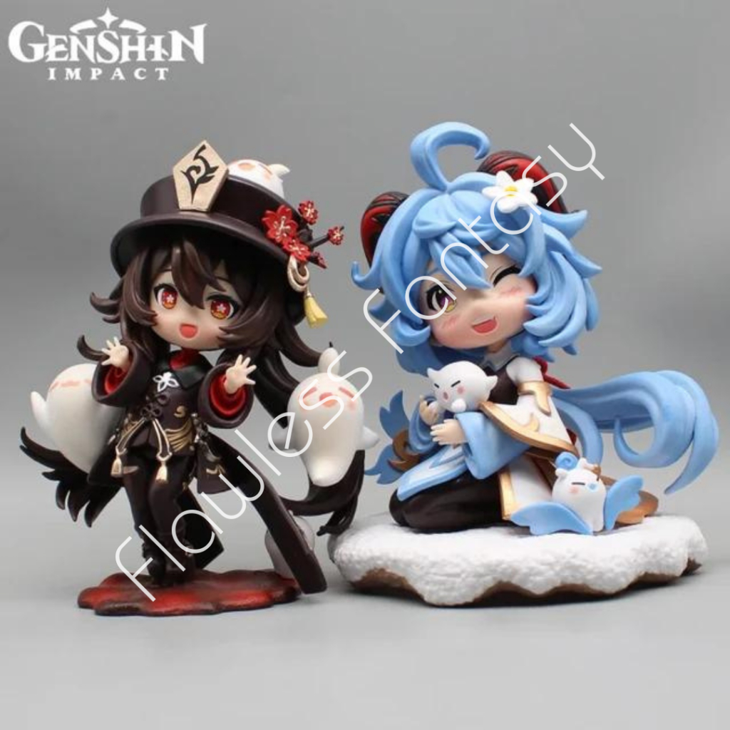 Genshin Impact Hu Tao Hutao Ganyu Sitting Pose Kawaii Q Series Game ...