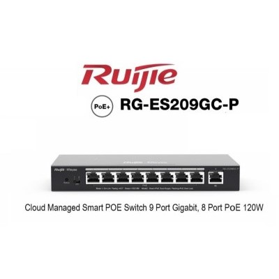 Ruijie Reyee RG-ES209GC-P Cloud Managed 9 Port Gigabit PoE+ Switch ...