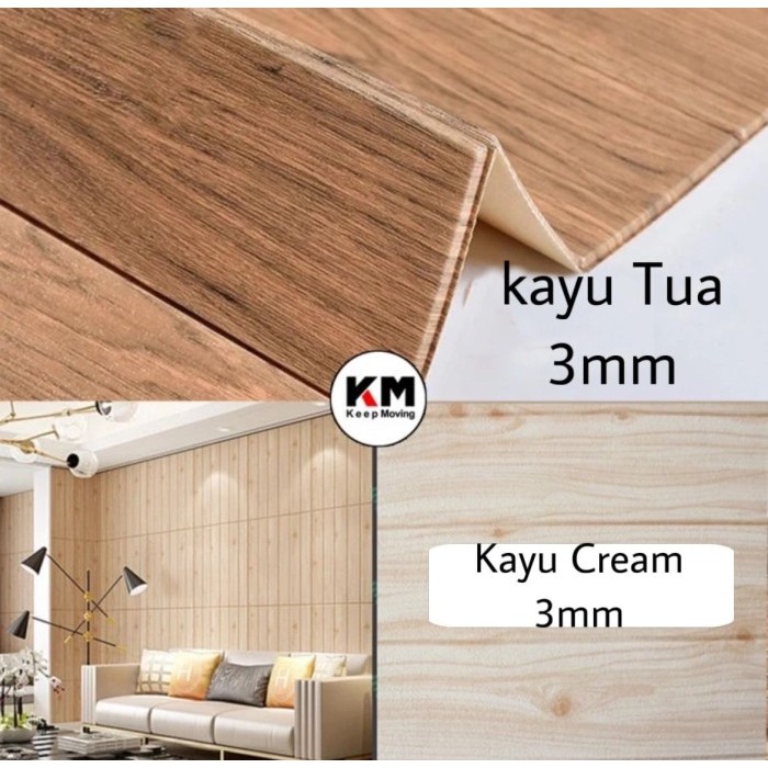 KAYU Km Wallpaper Foam 3D Wood Motif Wallpaper Wall Wallpaper 70cm X ...