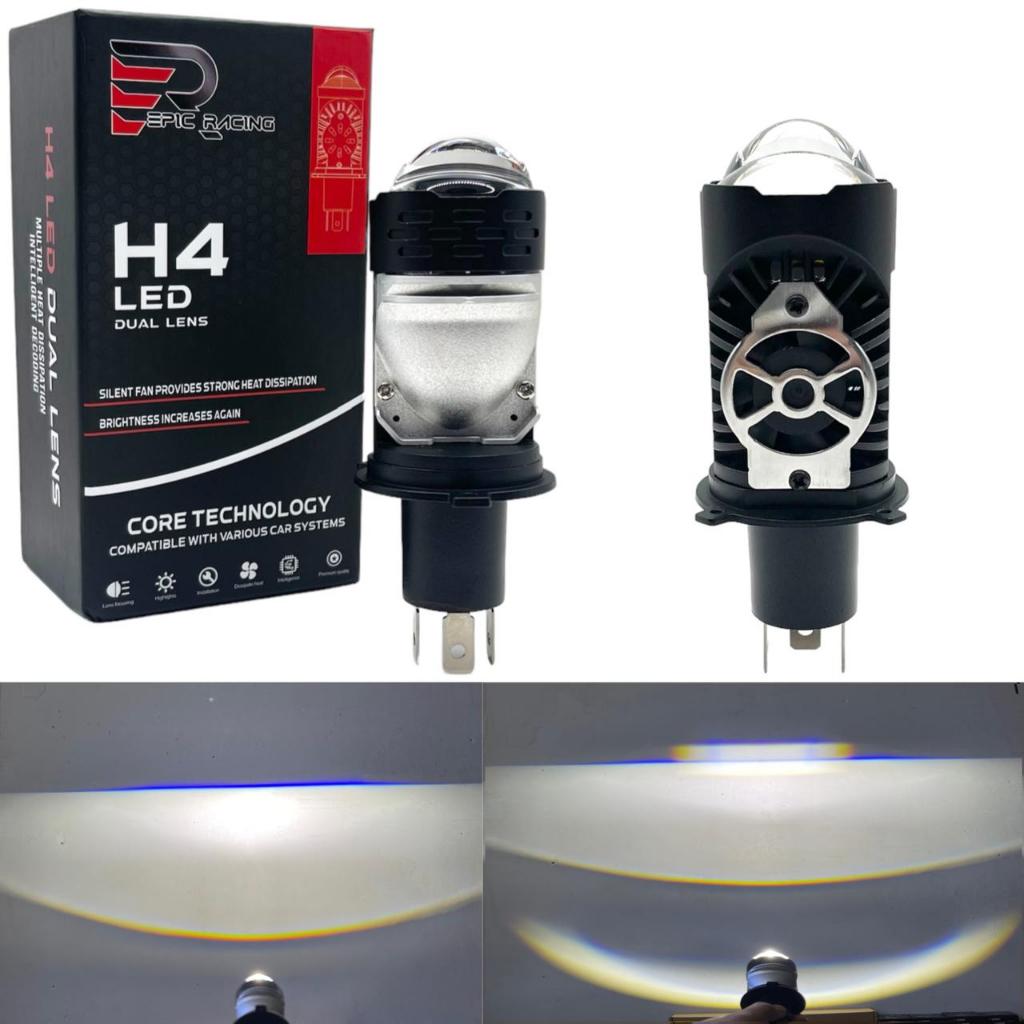 Premium LED Headlight H4 Mini Projector Motorcycle Car Original Epic ...