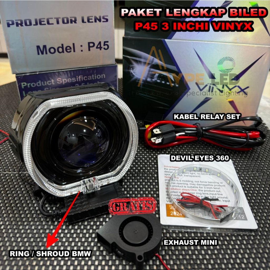 Single VINYX P45 3 Inch PURPLE LENS 45 WATT DRIVER EXTERNAL PLUS SHROUD ...