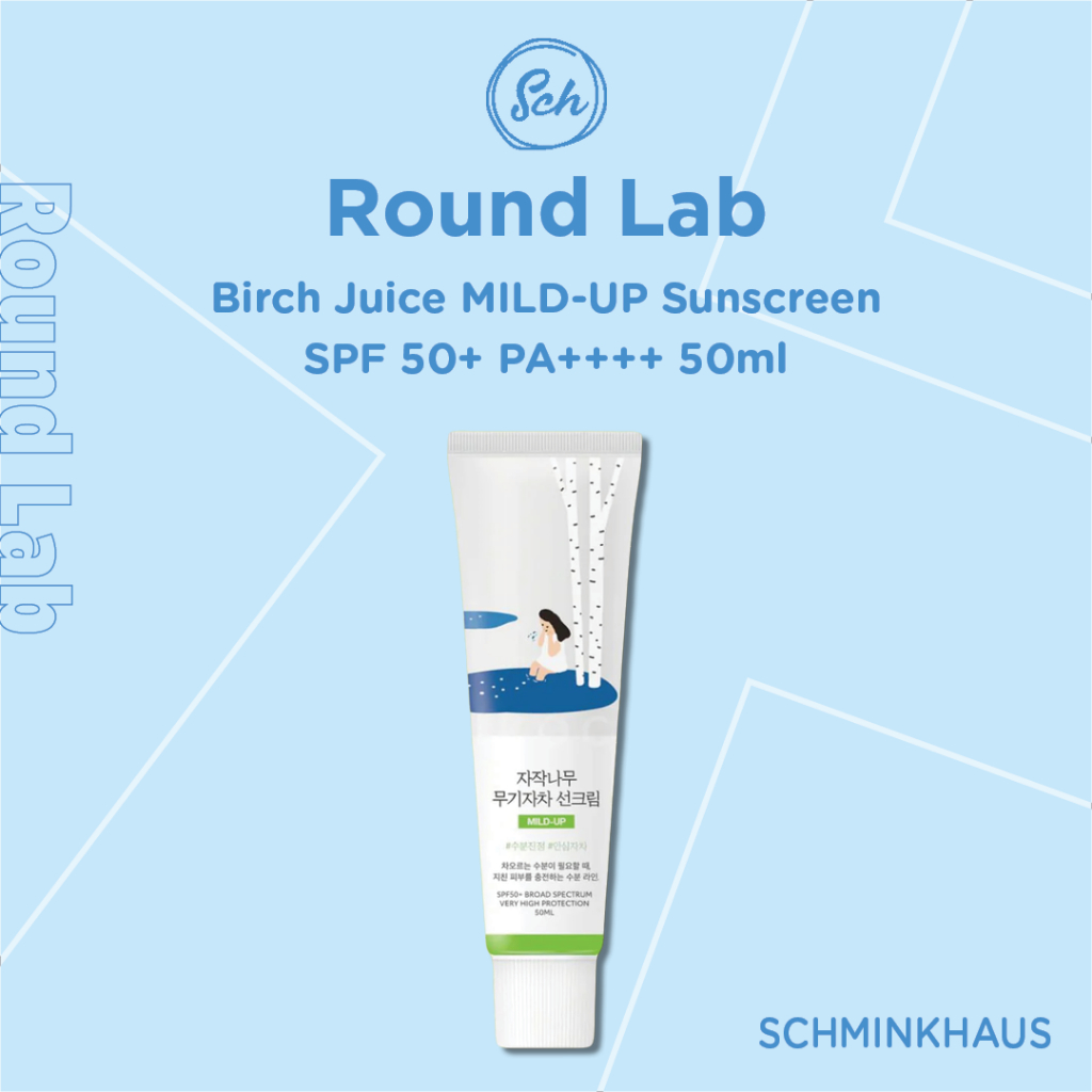 Round LAB Birch Juice MILD-UP Sunscreen SPF 50+ PA+++++ (50ml/SET ...