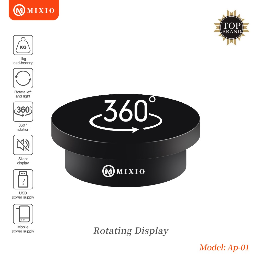 MIXIO AP-01 12.5cm Rotating Base Live Photography Rotating Display ...