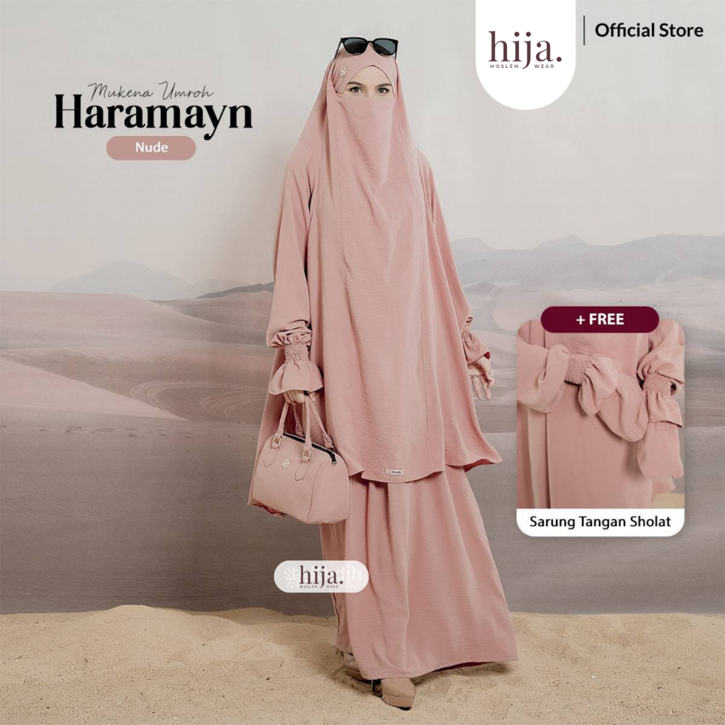 Hajj Umrah Mukena Premium Lasercut Mukenah Veil Niqab Crinkle Adem ...