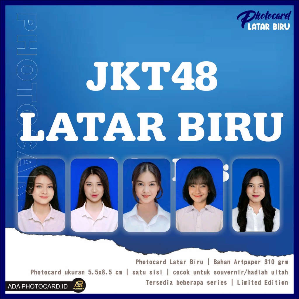 Photocard JKT48 Blue Background Edition contains 25 Pcs Unofficial ...