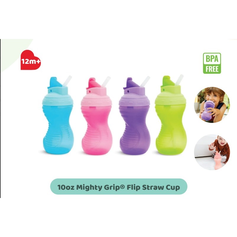 Munchkin Mighty grip Flip Straw/Children's Drink | Shopee Singapore