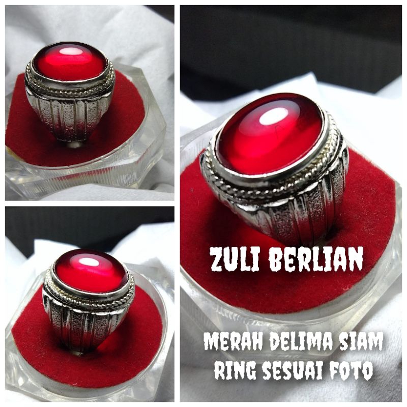 MERAH Siamese ruby red stone ring as per photo | Shopee Singapore